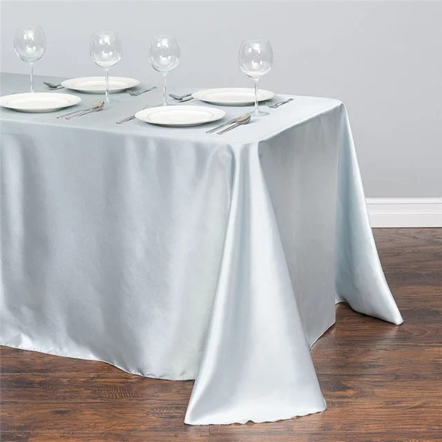Multi color satin table cloth for wedding party banquet decoration ...