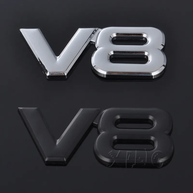 Car Sticker Auto Badge Emblem Decal For V8 Logo BMW Audi Volkswagen ...