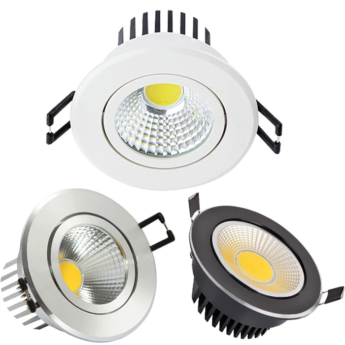 1PCS Dimmable Cob Led Downlights 3W 220V LED Ceiling Downlight Round ...