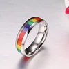 Rainbow Pride Silver Plated Ring For LGBT Couples - Queerks™