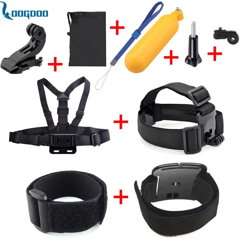 Gopro Hero Accessories Set Helmet Harness Chest Belt Head Mount Strap ...