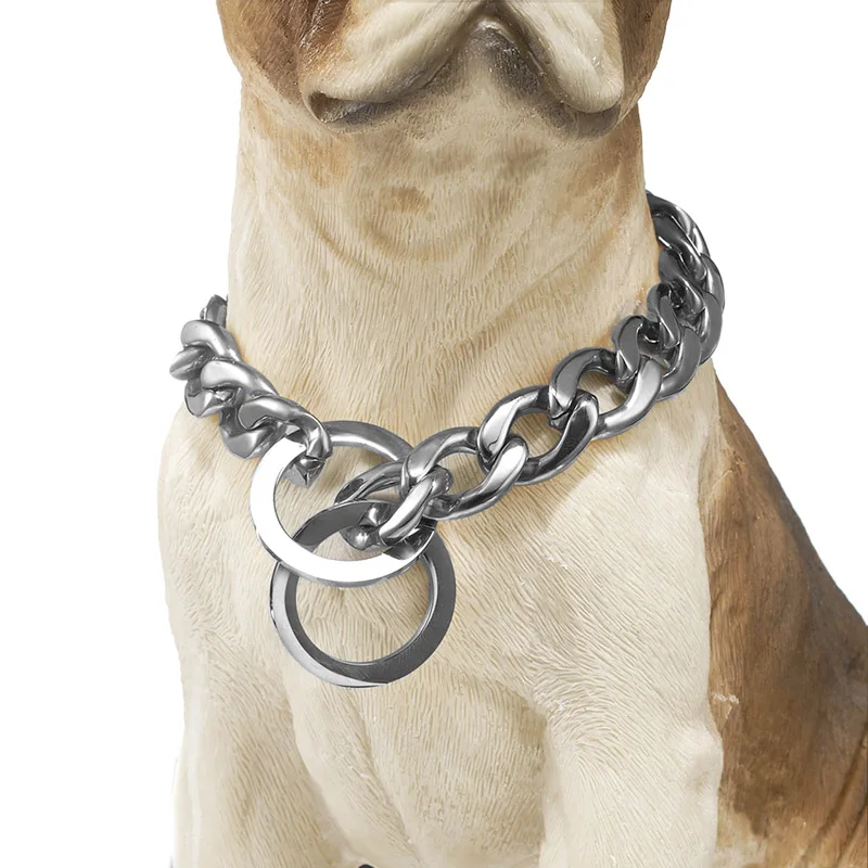 Silver-Color-Meter-Dog-Collar-15mm-Wide-316L-Stainless-Steel-Dog ...