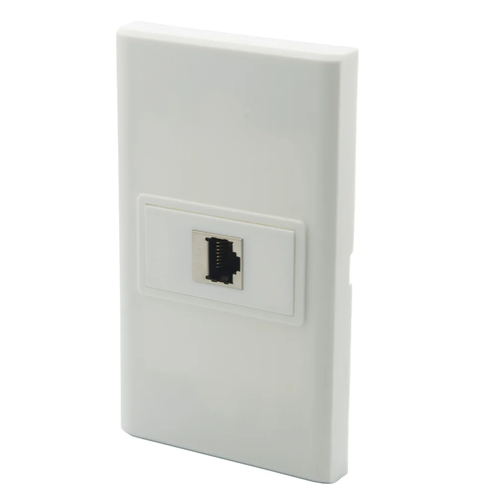 Placa-de-pared-hembra-a-hembra-1-Banda-sin-tornillo-CAT6A-estilo-Escudo ...