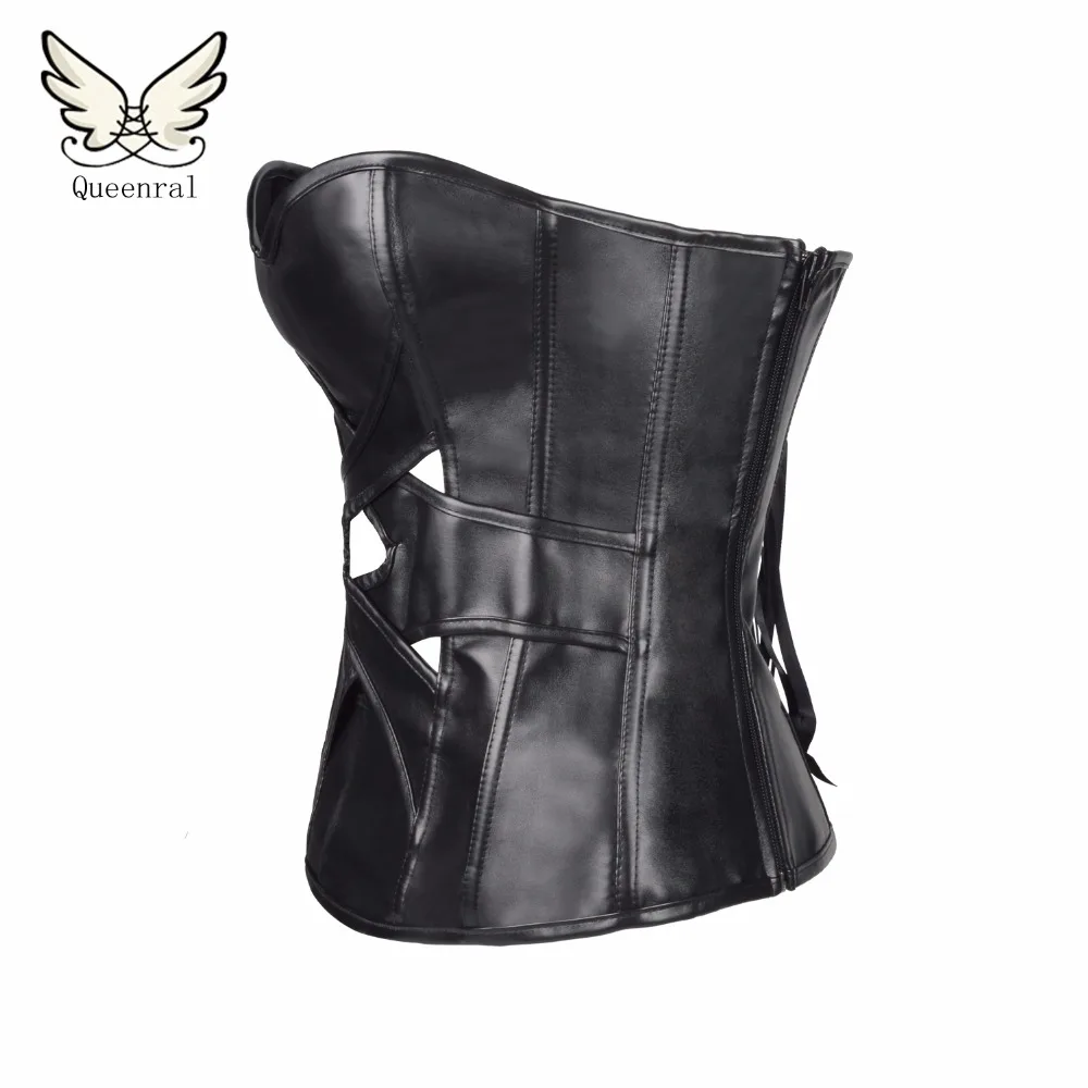 Leather Corset Waist Trainer Corsets Steampunk Bustiers Corselet Gothic