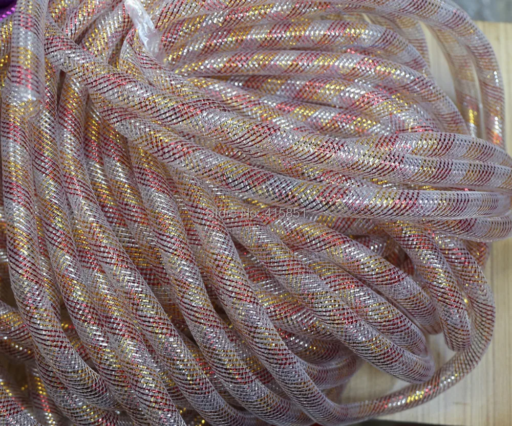 Free Shipping 16mm Plain Tubular Crinoline Red&White&Gold Tube Crin ...