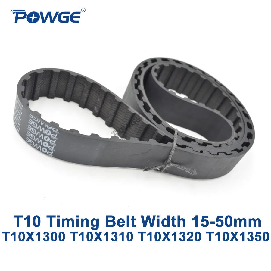 Powge T10 Synchronous Timing Belt C=1300/1310/1320/1350 Width 15/20/25 ...