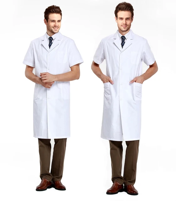 Free Shipping Short Sleeve White Lab Coat Medical Clothes Doctors ...