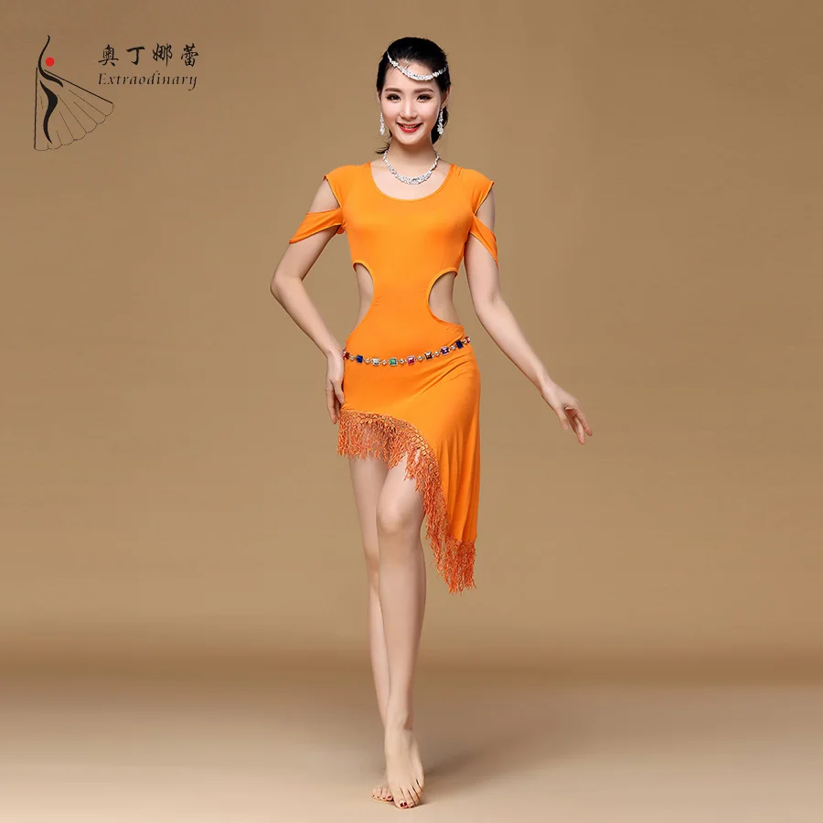 Sexy Lace Belly Dance Dress Sport Suit Costume Set Spandex Suit For
