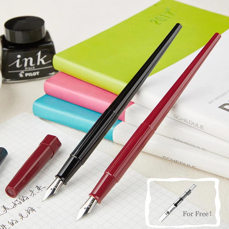 Elegant-Long-Pilot-Desk-Fountain-Pen-Student-F-Nib-0-5mm-Medium-Nib-Ink ...