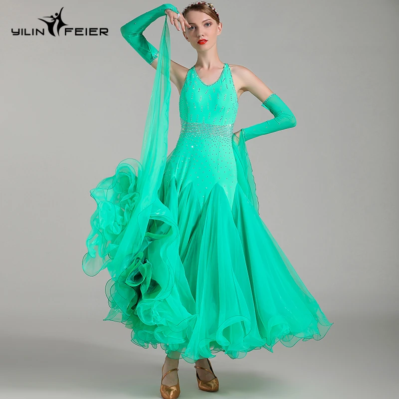 2017 modern dance ballroom fluorescent color series dancing costumes ...