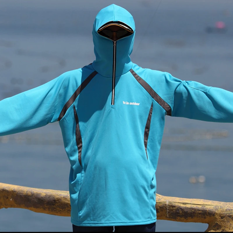 Fishing breathable UV fishing clothing 2018 new men's quick drying sun ...