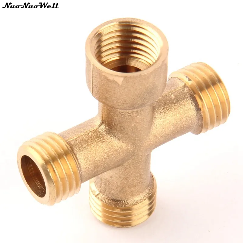 14mm Female Thread To 14mm Male Thread Cross Brass Connector Four Ways ...