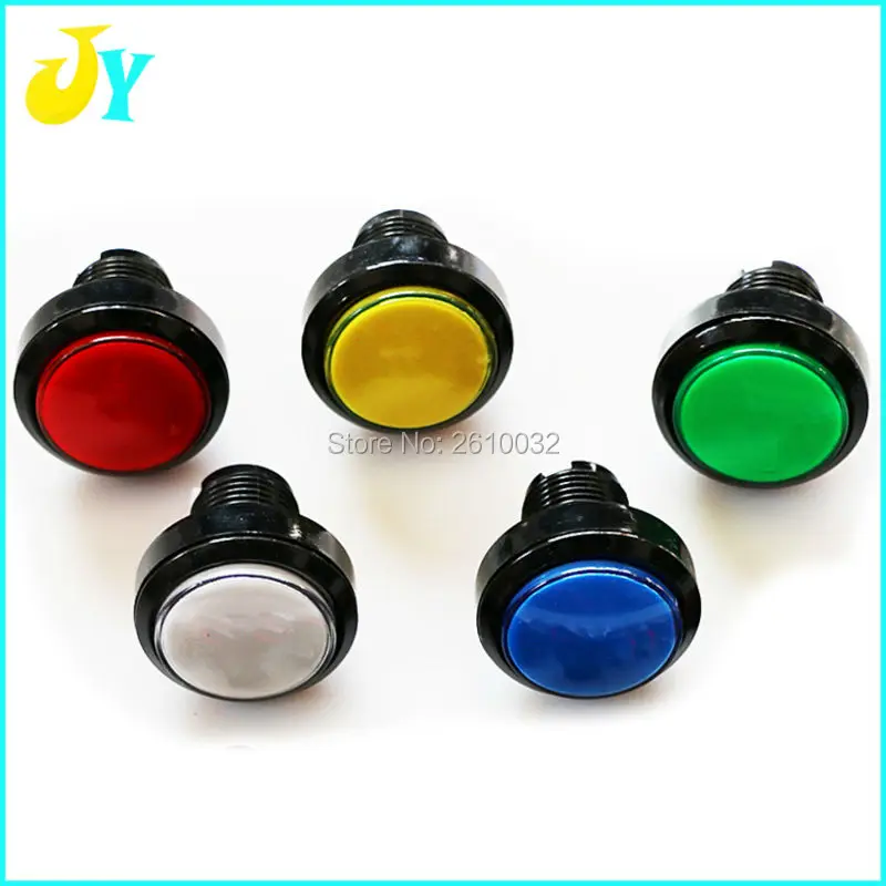 Free shipping 10pcs 33mm illuminated arcade push button 12v LED Arcade ...