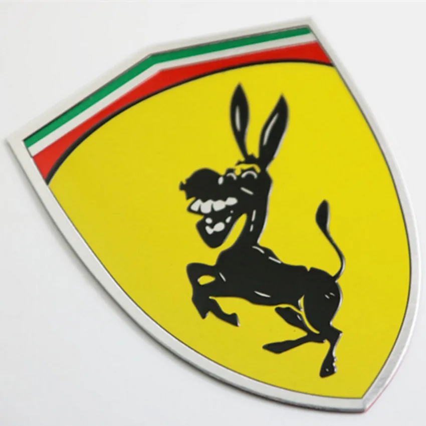 3d 금속 당나귀 자동차 창 범퍼 바디 스티커 배지 엠블럼 로고 데칼 액세서리 이탈리아 국기 페라리 포드 무스탕 에서3d 금속 당나귀 자동차 창 범퍼 바디 스티커 배지