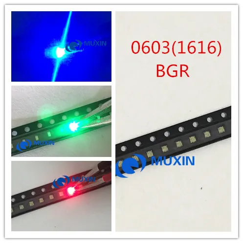 BGR SMD 0603 RGB Common Anode Led 0606 RGB LED 100PCS/Lot Diode 4 Bin ...