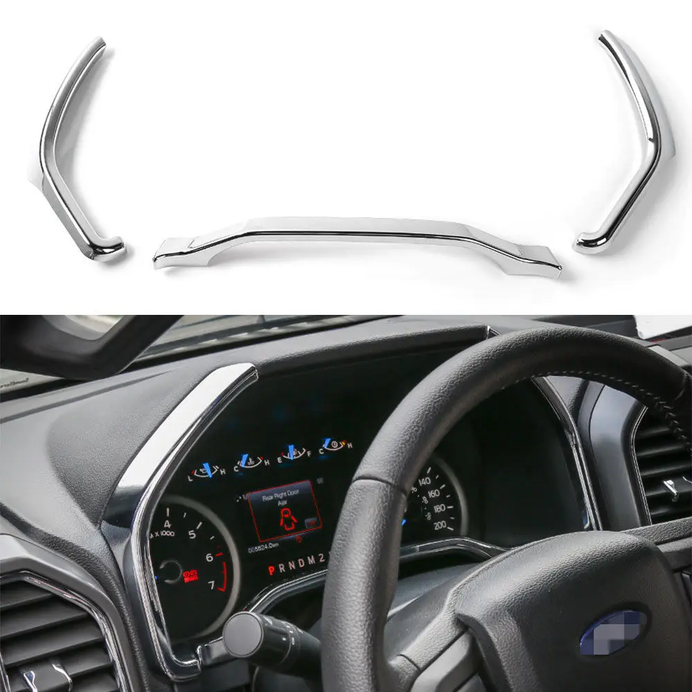 3Colors Car Inner ABS Dashboard Instrument Box Cover Trim Strip ...