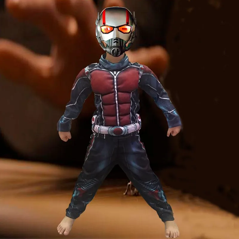 halloween party cosplay children the avengers Ant Man muscle costume ...
