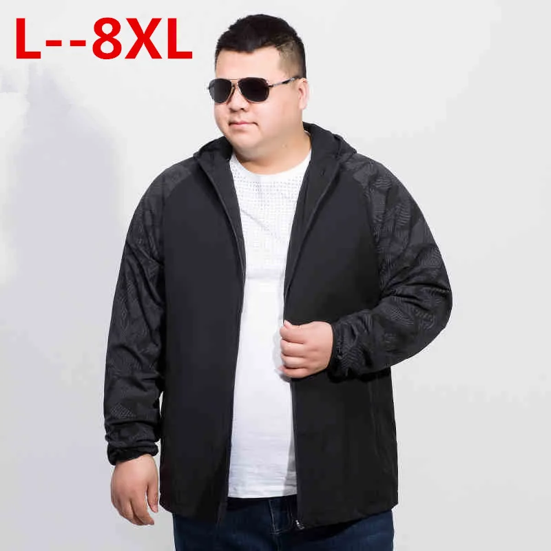 Plus size 10XL 8XL 6XL New Spring jacket men brand clothing fashion ...