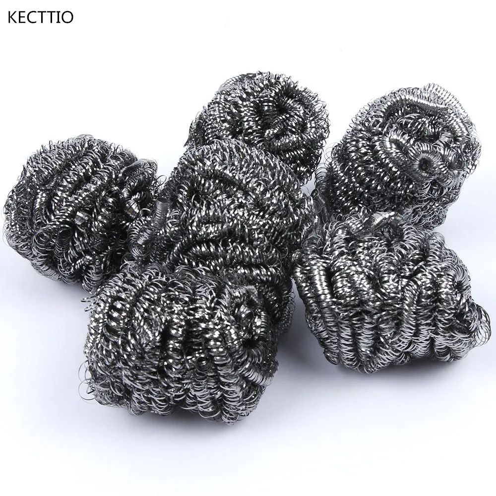 Stainless Steel Wire Kitchen Dish Cleaning Ball Scrubbers Cleaning Wire ...