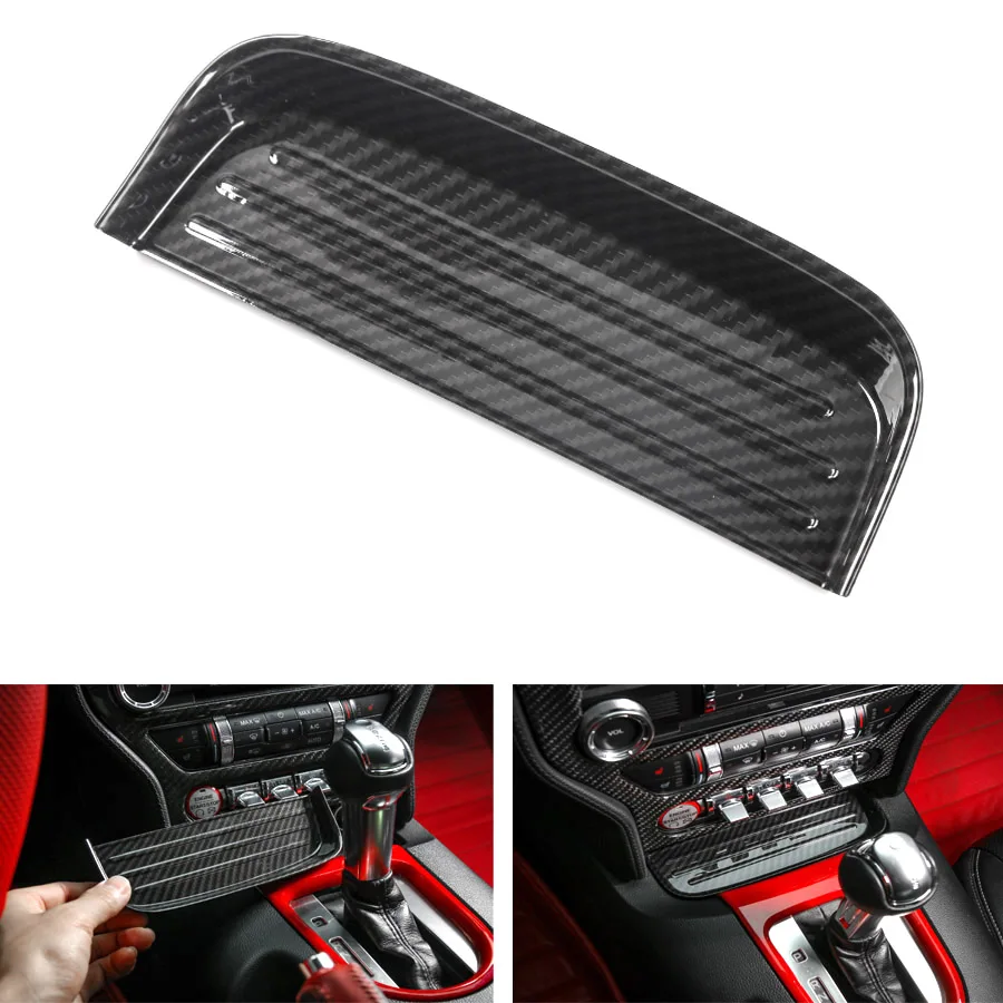 Yaquicka Carbon Fiber Style Car Interior Console Before Gear Shift Box ...