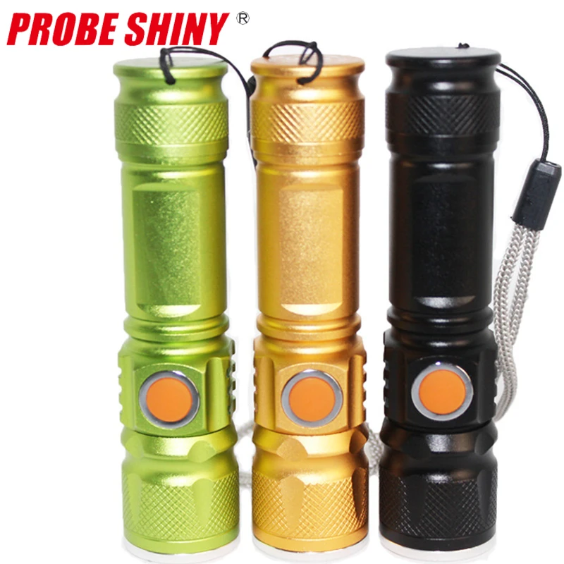 Probe Shiny St-515 Powerful Led Flashlight Rechargeable Usb Flashlight ...