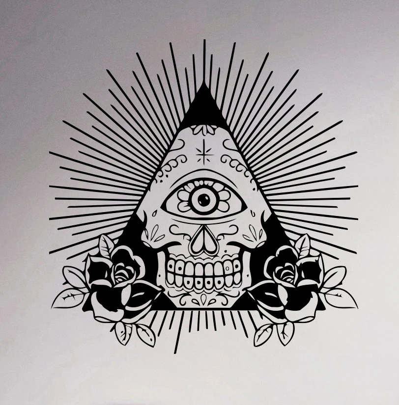 Illuminati Symbol Wall Decal All Seeing Eye Vinyl Sticker Decor Living ...