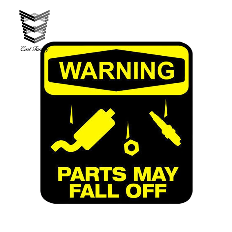 CAUTION PARTS MAY FALL OFF FUNNY VINYL STICKER DECAL VAN CAR GRAPHICS ...
