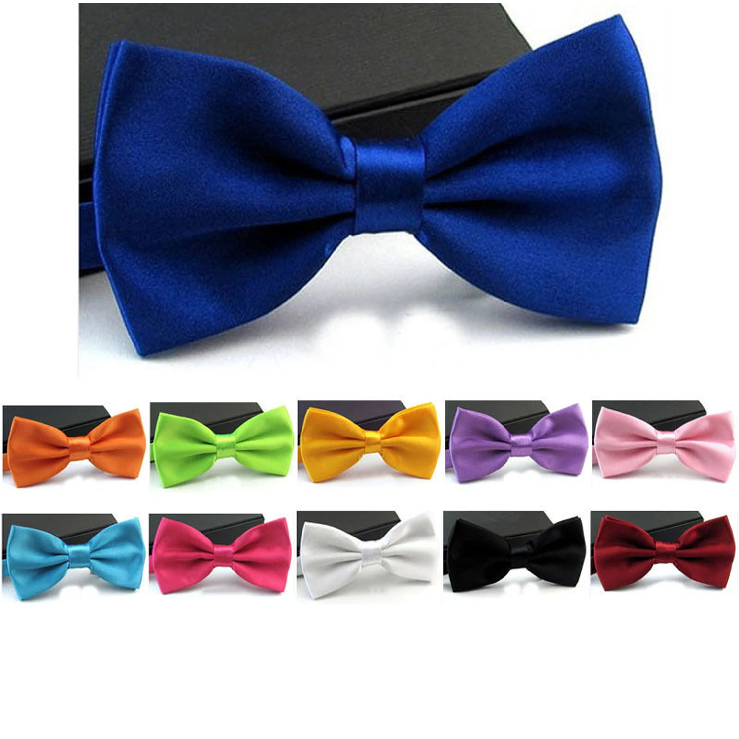 Fashion Bow Ties For Men Tuxedo Classic Solid Color Wedding Party ...
