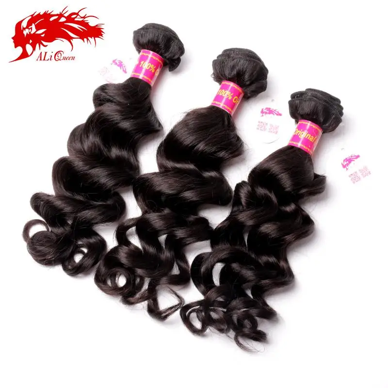 Ali Queen Hair Products Brazilian Hair Weave Bundles Natural wavy/More ...