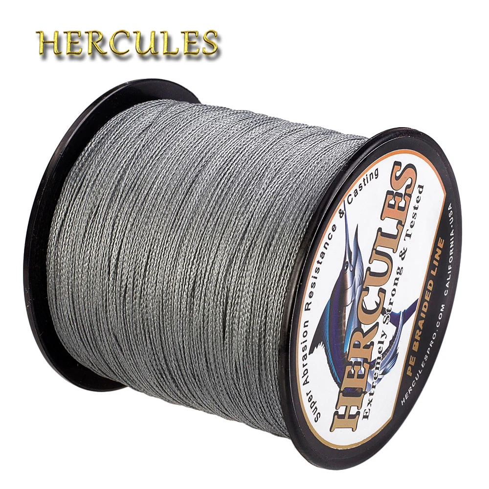 Hercules Fishing Line 100m 300m 500m 1000m 1500m 2000m 4 Strands Gray ...