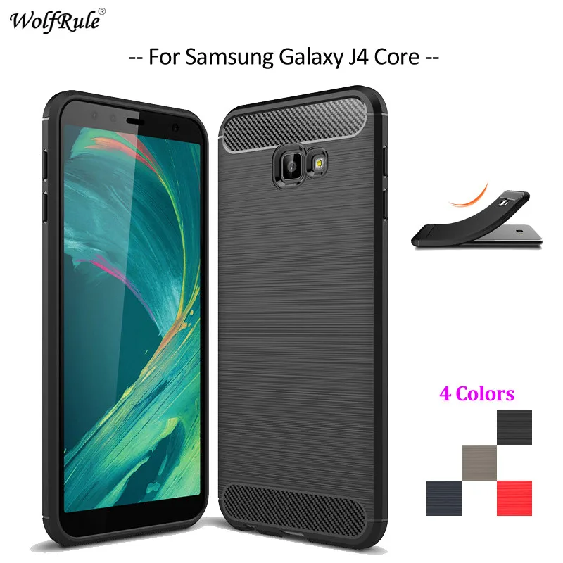 Carbon Fiber Phone Case For Samsung Galaxy J4 Core Case Back Cover For ...