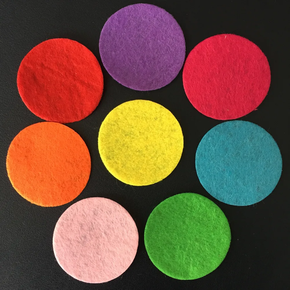 200pcs 40mm Mix Color Padded Felt Round Shape Craft/ Diy Appliques ...