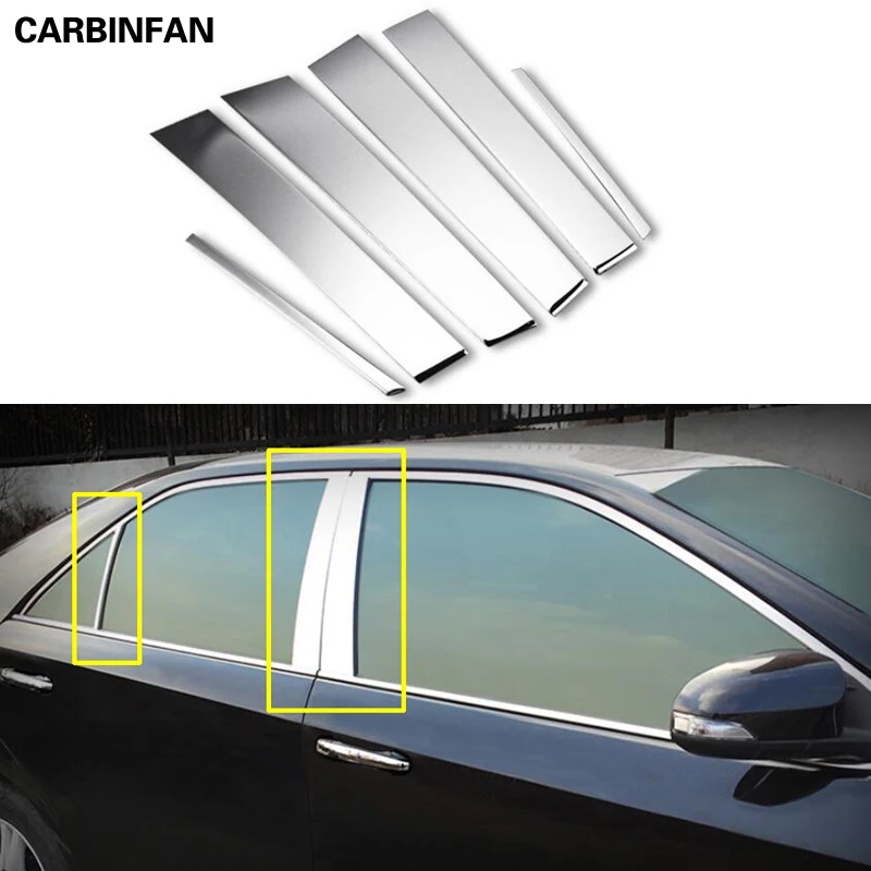 Car-Exterior-Accessories-Stainless-Steel-Middle-Window-Trims-Pillar ...