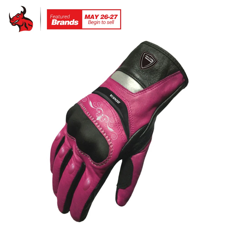 Aliexpress.com : Buy BENKIA Touch Screen Leather Racing Gloves ...