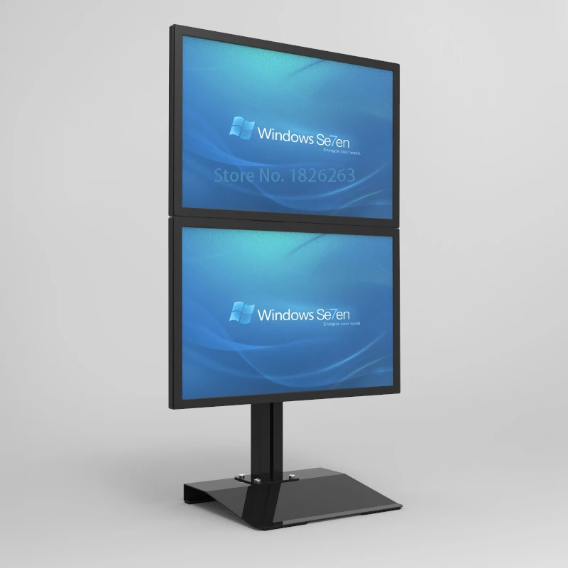 Desktop Stand Floor Stand Full Motion Vertical Arrangement Dual Screen ...