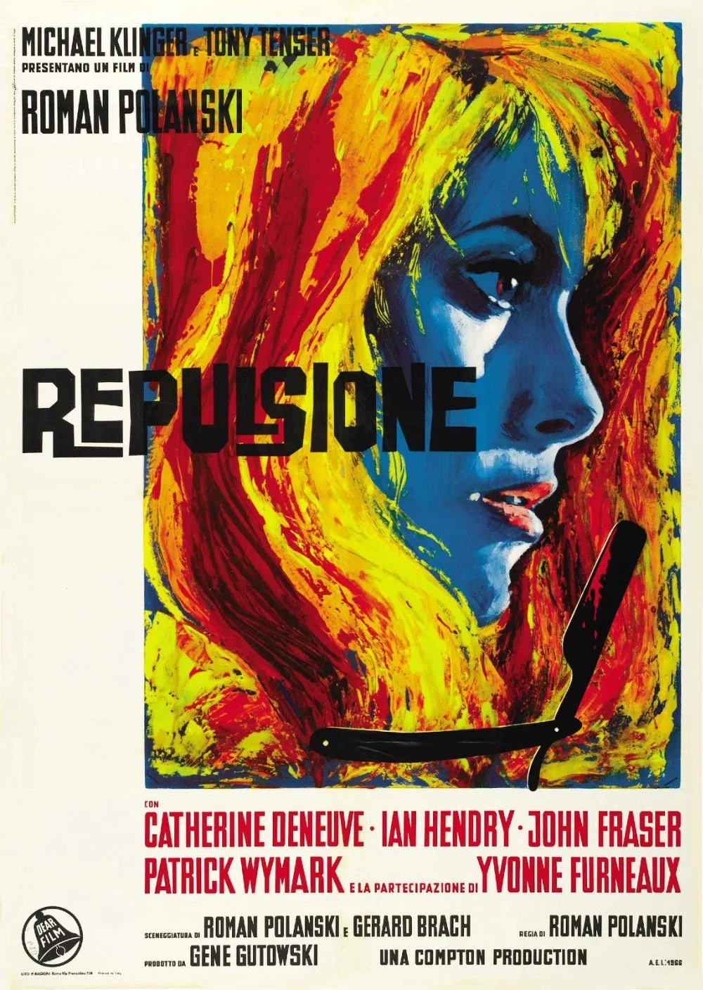 Repulsion (1965) Póster de película romana Polanski, póster de seda ...