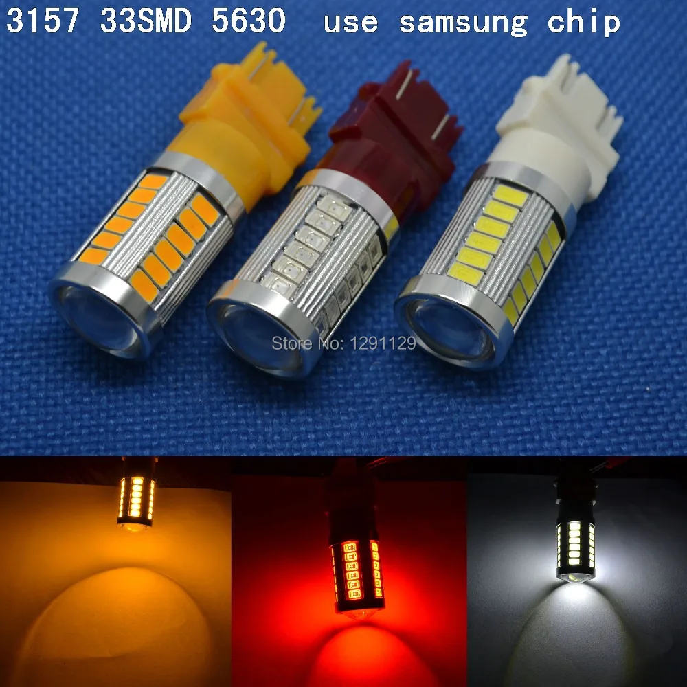 brand new 2PCS T25 led W5w 3157 33SMD 5630 Chip Car LED Lens Indicator ...