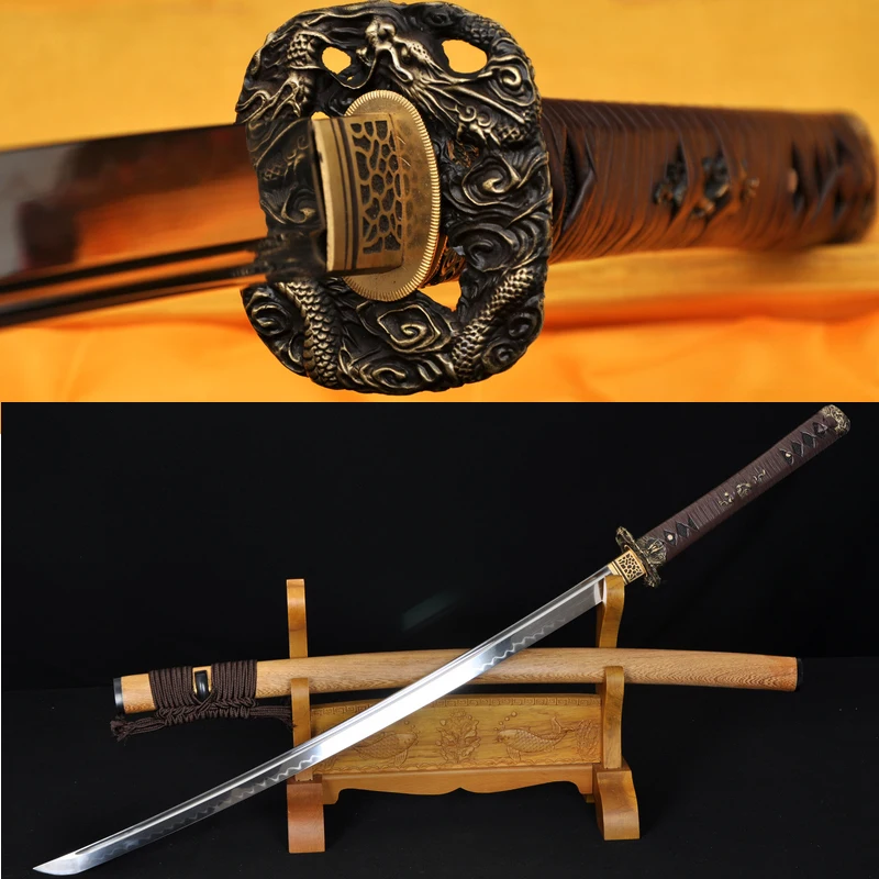 Real Hamon Traditional Hand Forged Japanese Samurai Sword KATANA Full ...
