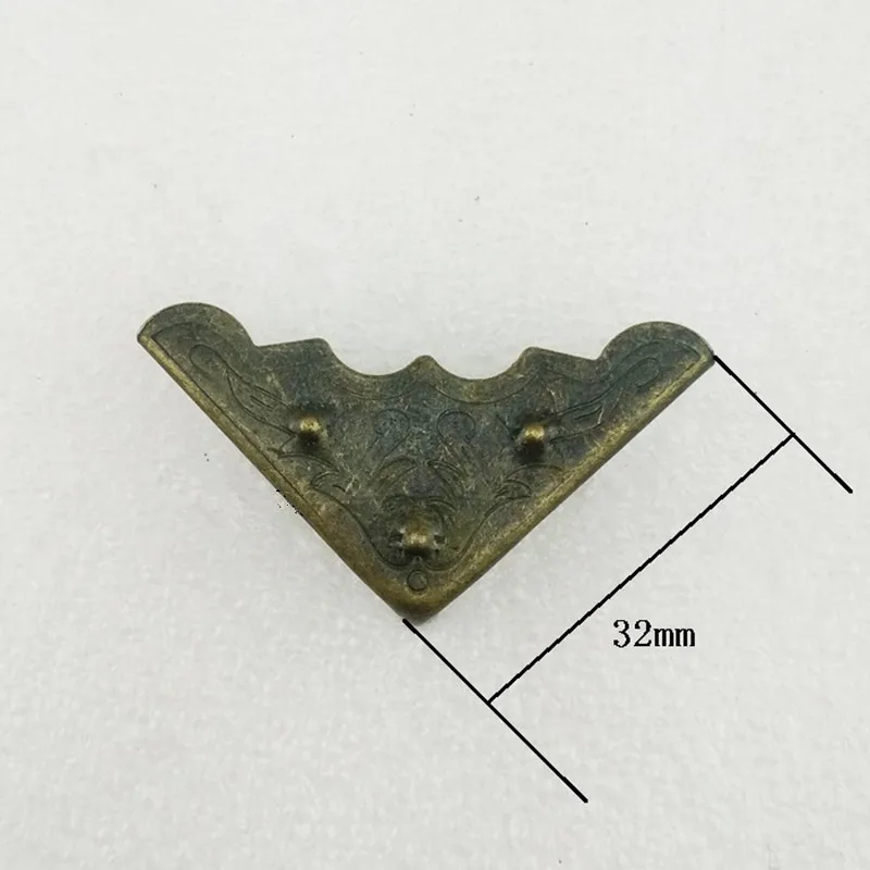 Bronze-Triangle-Corner-Wooden-Box-Corners-Furniture-Protector-Decor-For ...