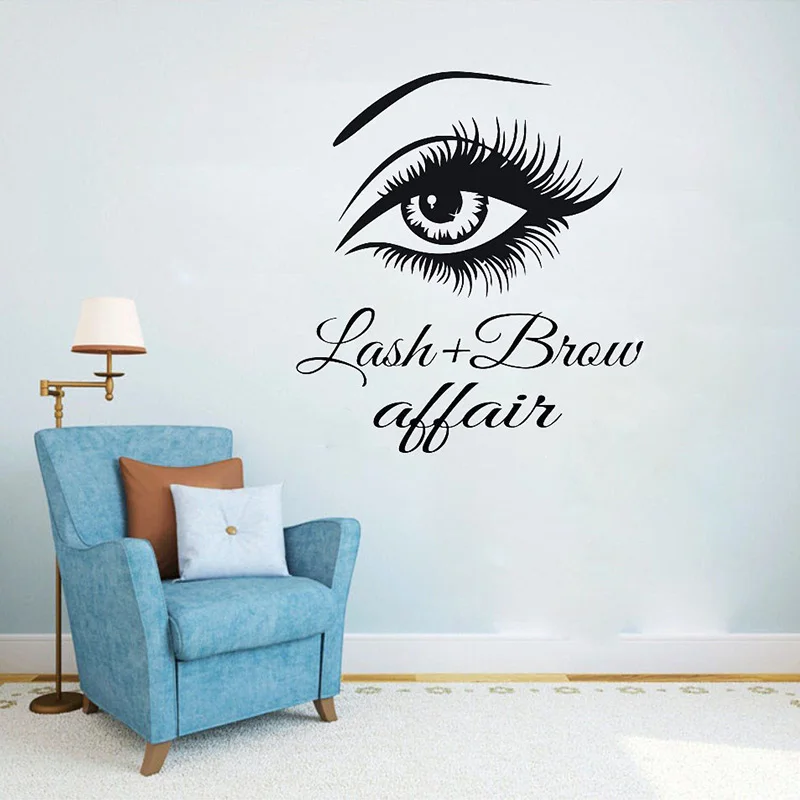 YOYOYU Beauty Salon Art Home Sticker Eyes Lashes Wall Decal Bedroom ...
