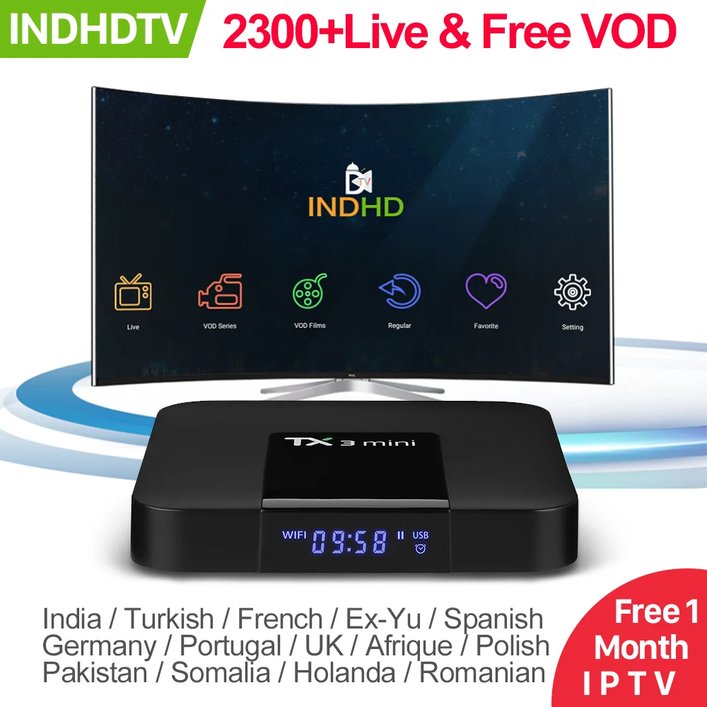 Iptv índia paquistão iptv italia livre 1 mês tv ip tx3 mini android ...