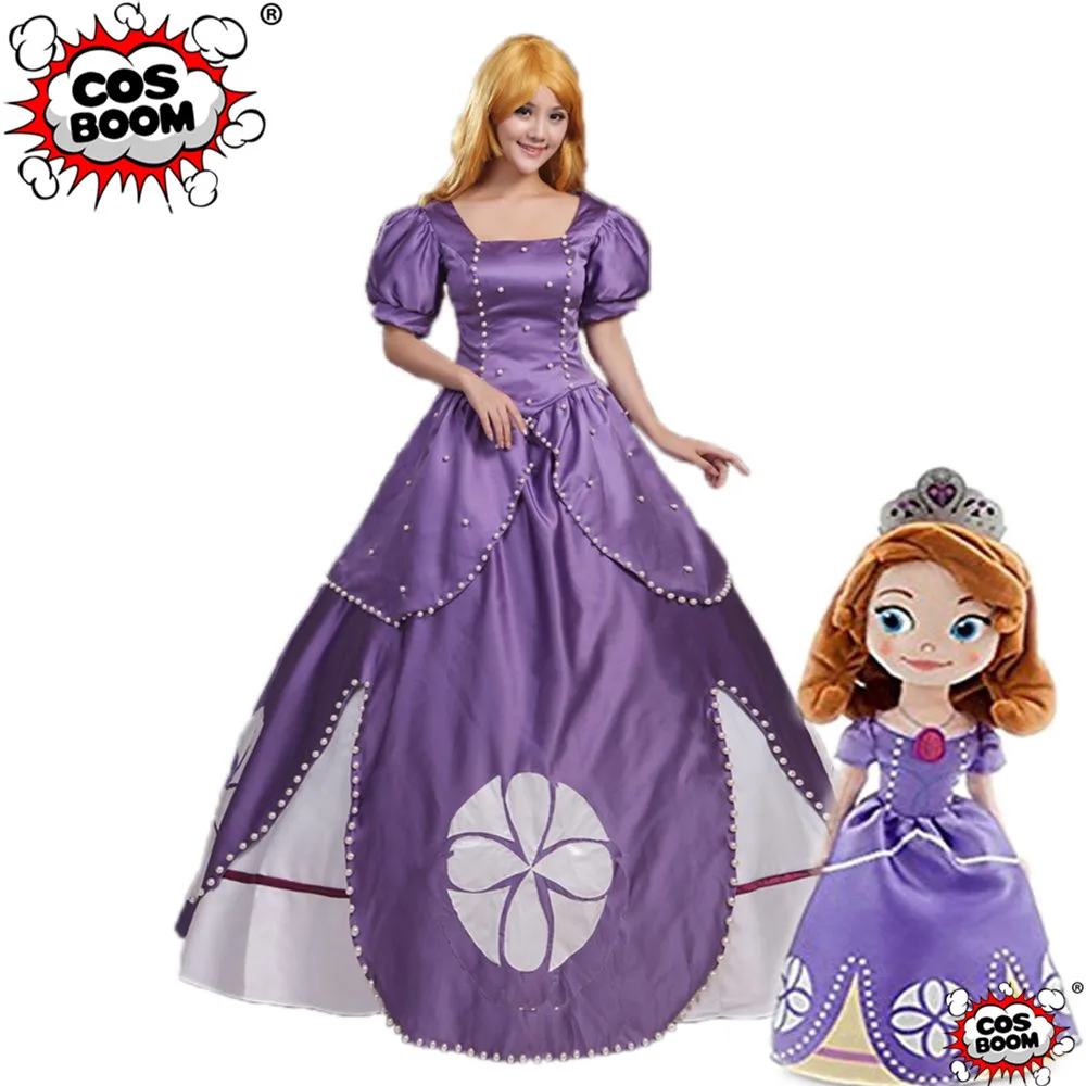 COSBOOM Handmade Adult Sofia the First Cosplay Princess Costume Sofia ...