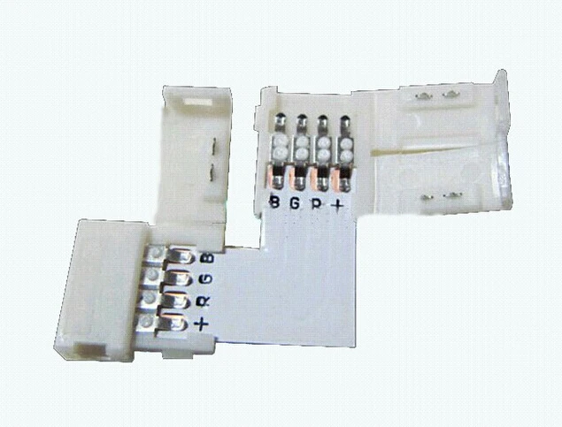1000x 4 pin LED Connector L Shape For connecting corner right angle ...