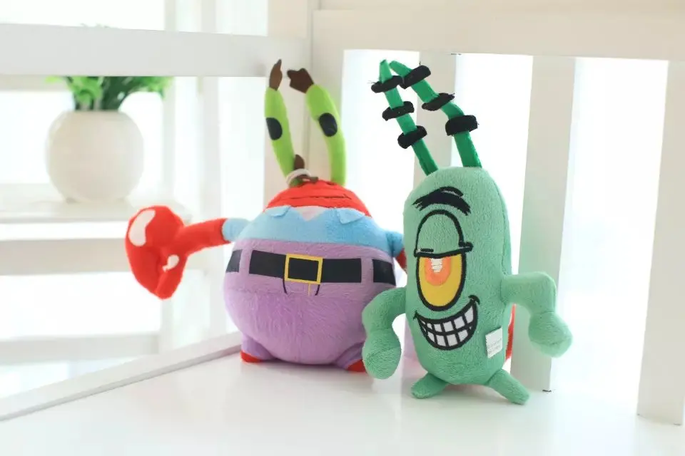 6pcs/set SpongeBob Plush Toys SpongeBob Patrick Star Squidward Eugene ...