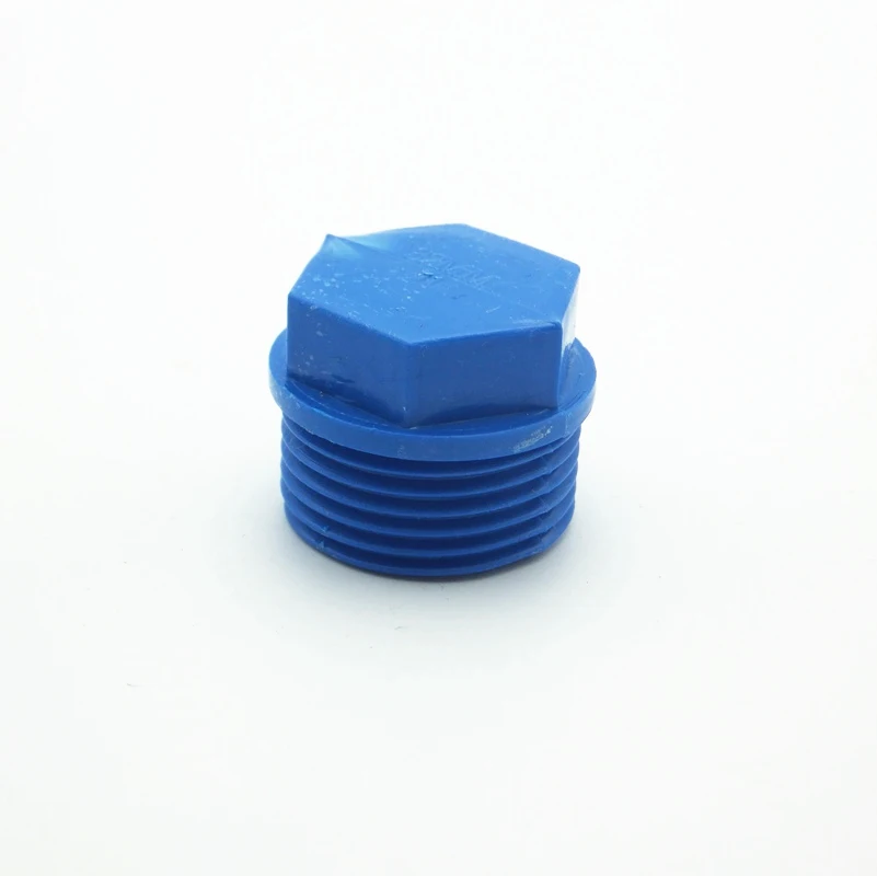 Biru Pipa Fitting Pipa Plugs PVC Male Benang Pemasangan, 58% OFF