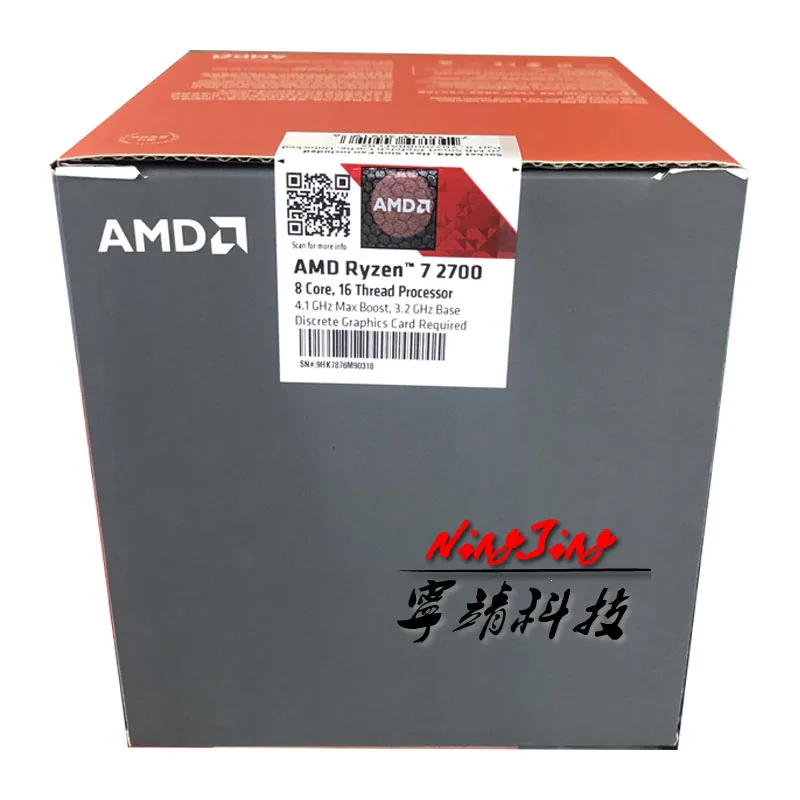 AMD Ryzen 7 2700 R7 2700 3.2 GHz Eight-Core Sinteen-Thread CPU ...