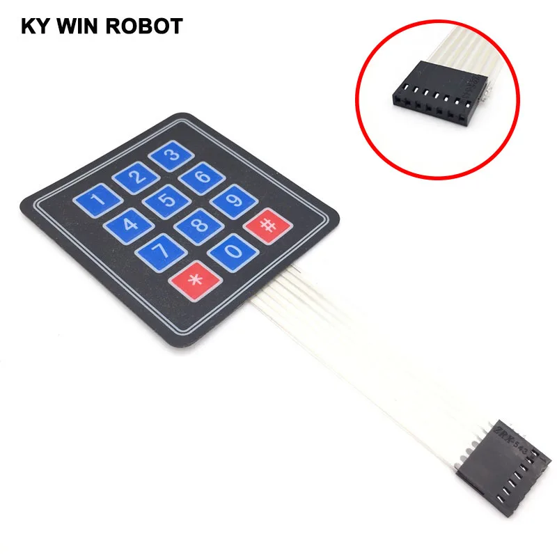 3x4 Matrix Keyboard For Arduino Array Module 12 Key Membrane Switch Expansion Keypad Panel 3 4