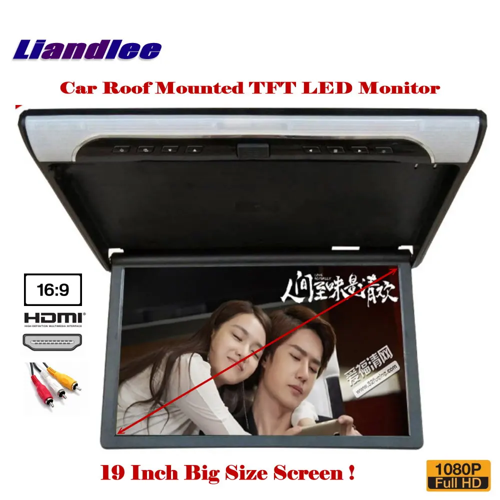 19 Inch Car Roof Mounted Monitor / Flip Down Display / Overhead Ceiling ...