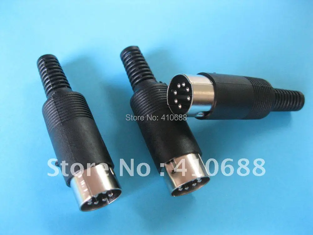 24-Pcs-Per-Lot-7-Pin-DIN-Plug-Connector-with-Plastic-Handle-Male-Hot ...