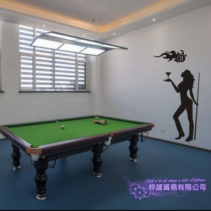 Billiards-Sticker-Woman-Snooker-Decal-Posters-Vinyl-Wall-Decals-Parede ...